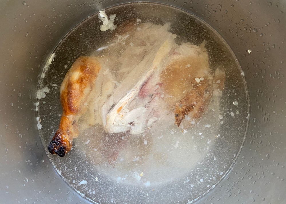 Last Ditch before You Pitch Rotisserie Chicken Soup@judyschickens